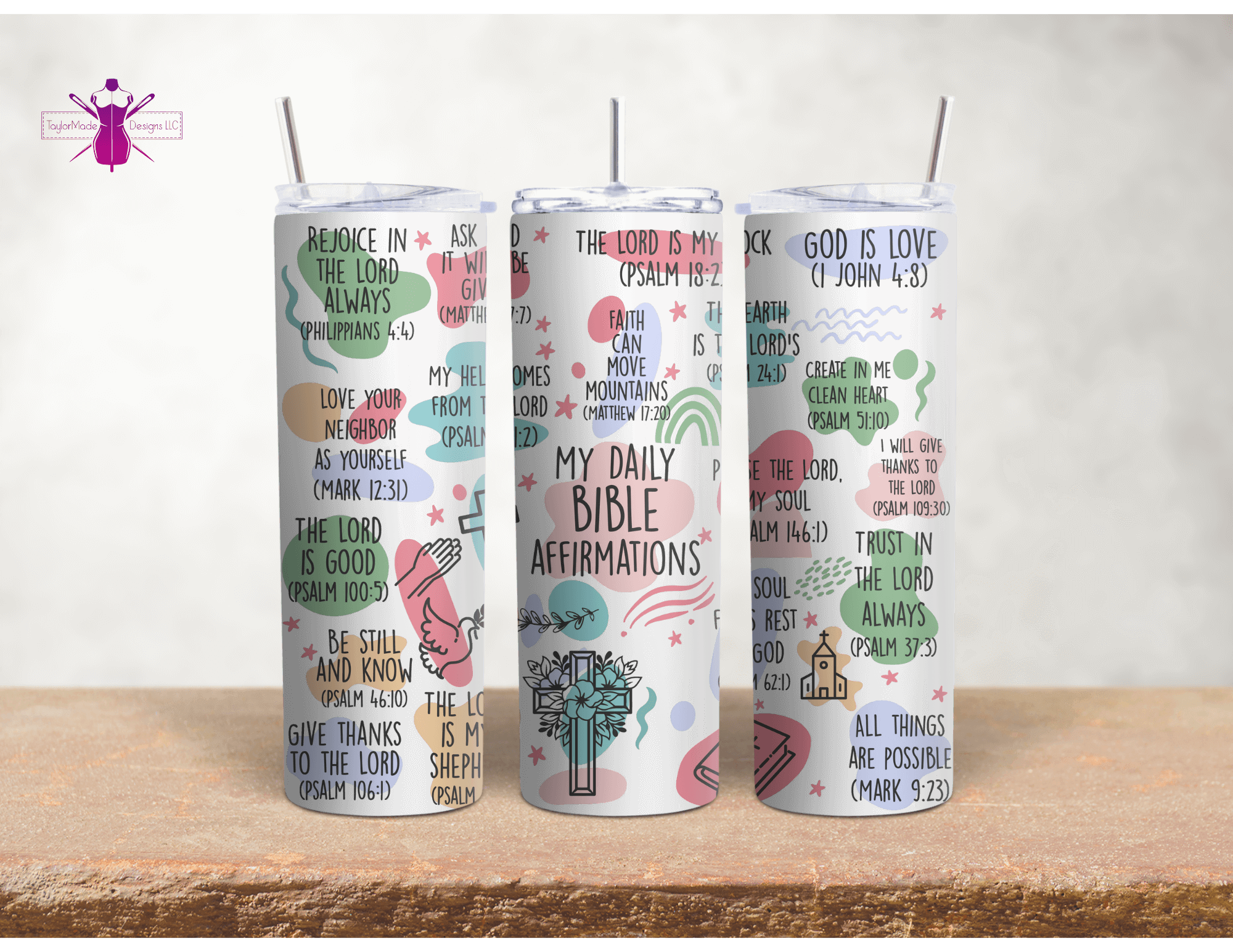 Bible Verse Tumblers - Taylormade Designs LLC